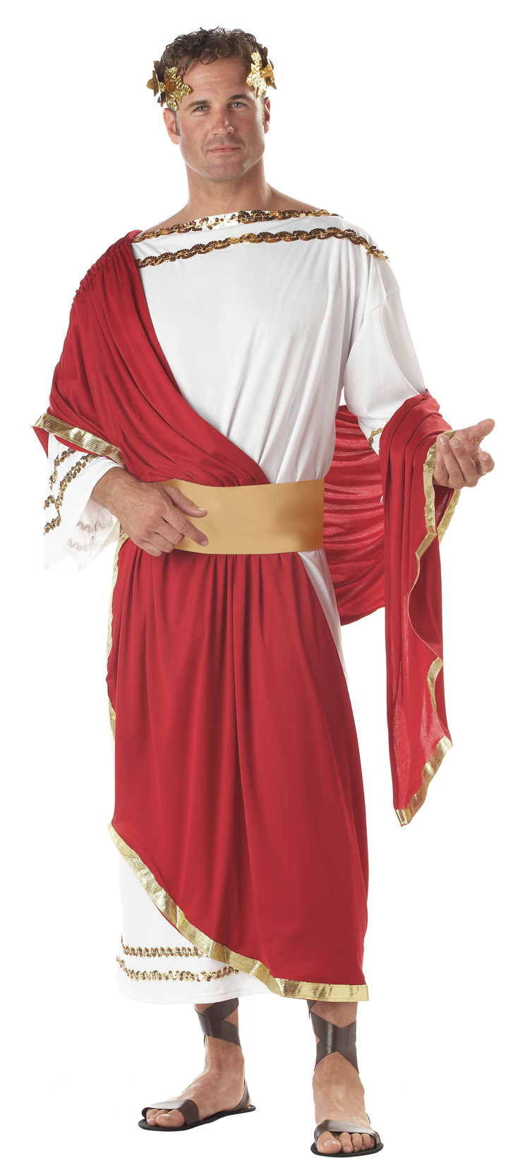 Mens Roman Julius Caesar Greek God Halloween Costume Toga Tunic Robe Belt Set Ebay